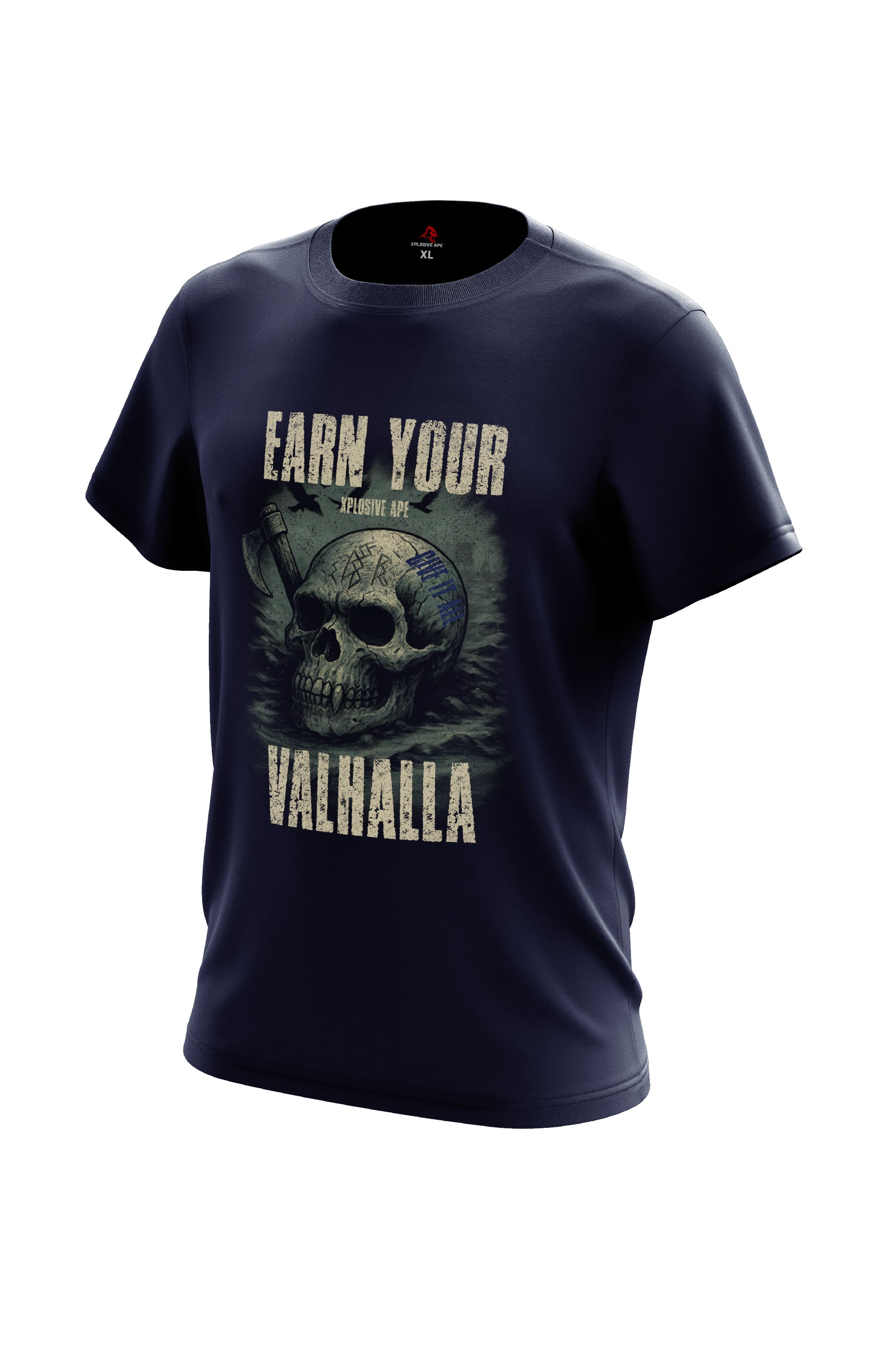 XAPE Earn Your Valhalla Tee - Navy – Xplosive Ape